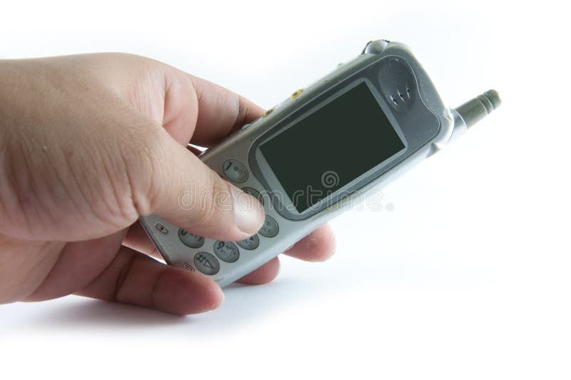 Mobile phone in the hands stock image. Image of industry - 19877365