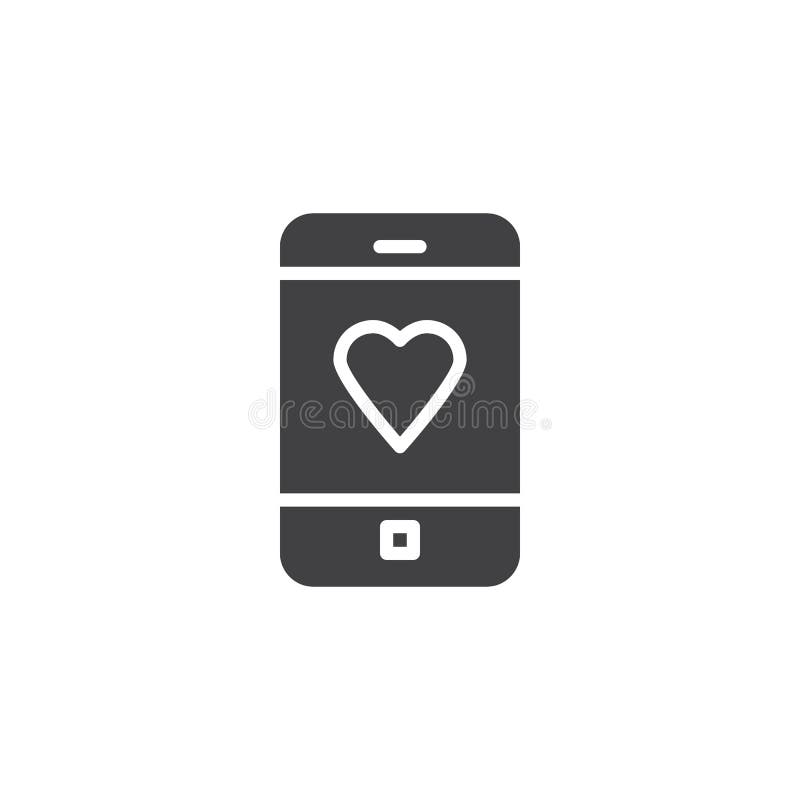 Telephone and Heart Vector Icon Stock Vector - Illustration of graphics ...