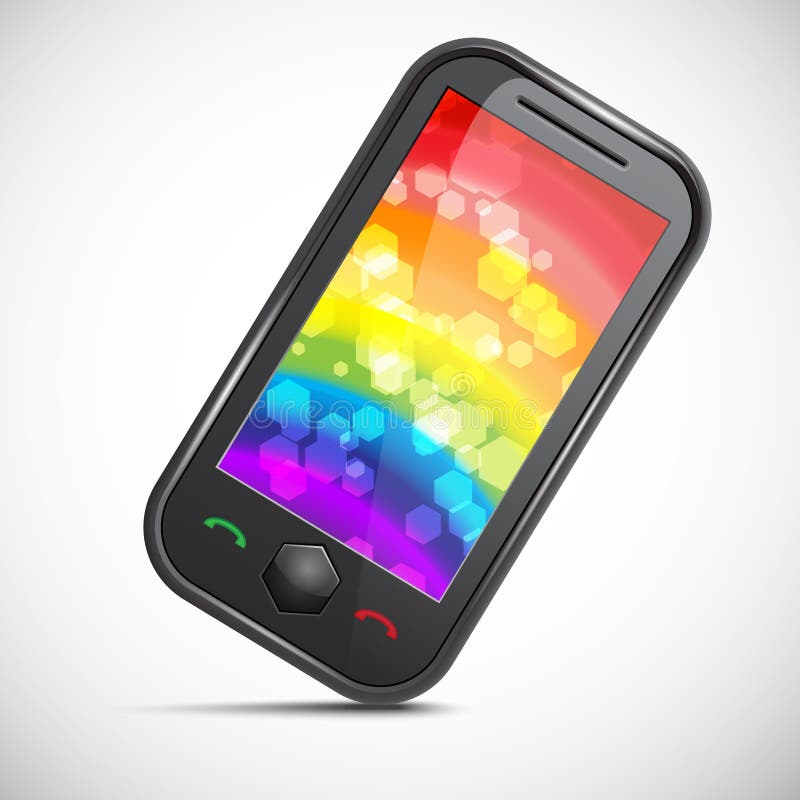 Mobile phone icon stock vector. Illustration of button - 27067709