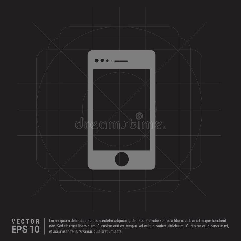 Mobile Phone Icon - Black Creative Background Stock Vector ...