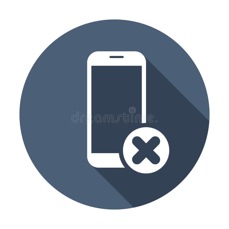 Mobile Phone Icon with Cancel Sign. Mobile Phone Icon and Close, Delete ...