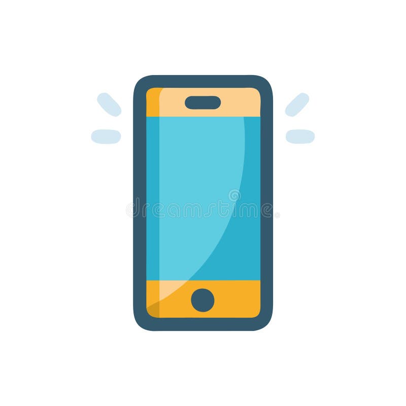 Mobile Phone Icon for Communication Stock Vector - Illustration of ...