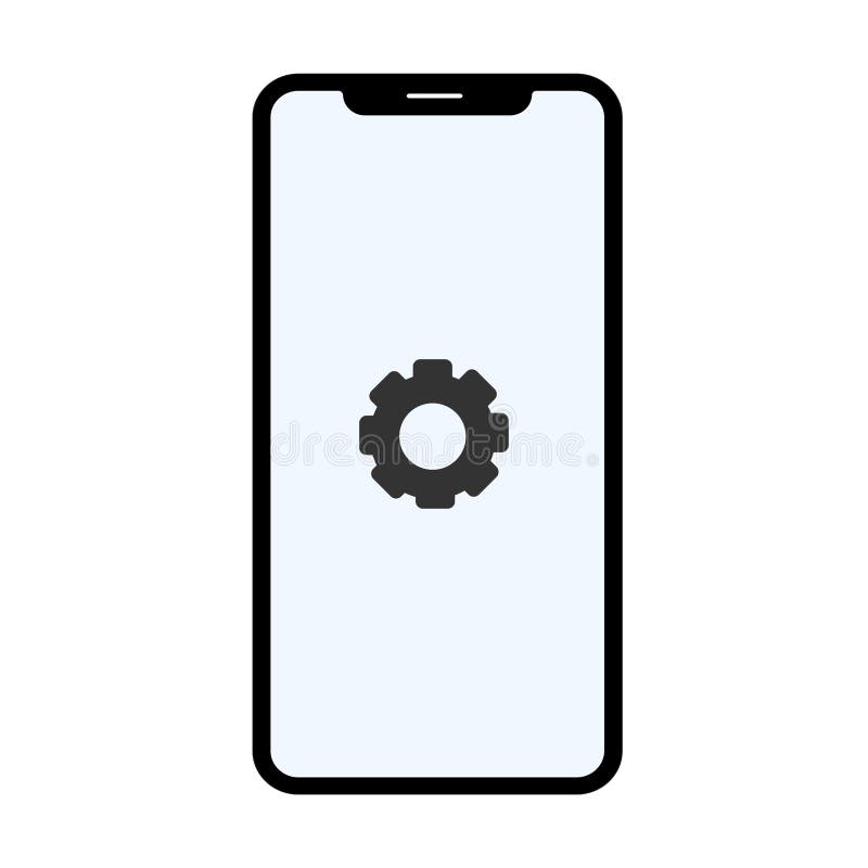 Mobile Phone Icon with Different Icons. Flat Design Style Stock Vector ...