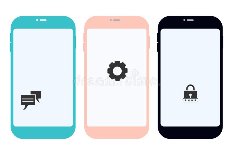 Mobile Phone Icon. Flat Design Style. Vector Illustration. Stock Vector ...