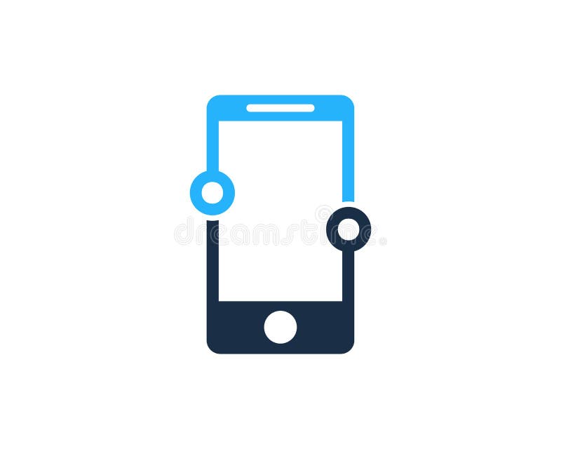 Mobile Phone Icon Logo Design Element Stock Vector - Illustration of ...