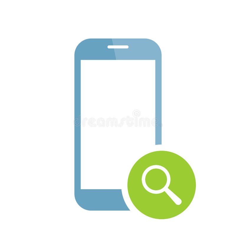 Mobile Phone Icon with Research Sign. Mobile Phone Icon and Explore ...