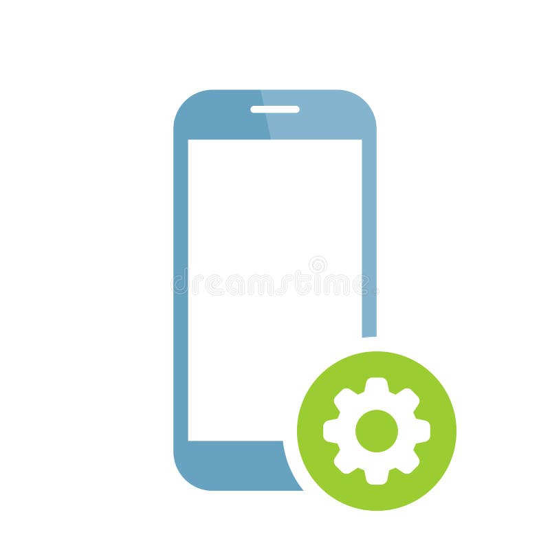 Mobile Phone Icon with Settings Sign. Mobile Phone Icon and Customize ...