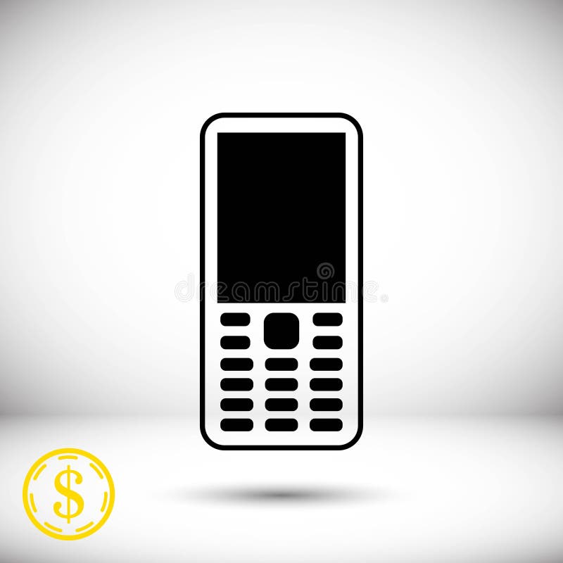 Mobile Phone Icon Stock Vector Illustration Flat Design Stock Vector ...