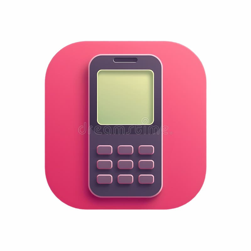 Mobile Phone Icon stock illustration. Illustration of playful - 376760845