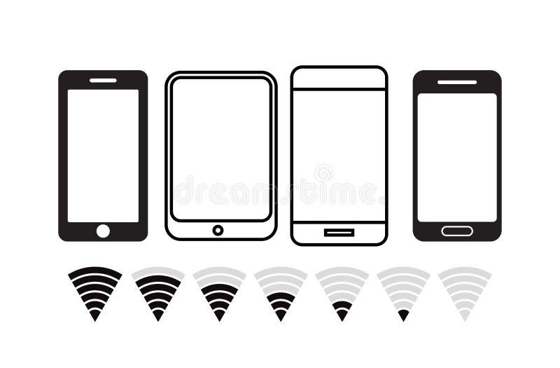 Mobile Phone Icon, Telephone Set, Vector Design Stock Illustration ...