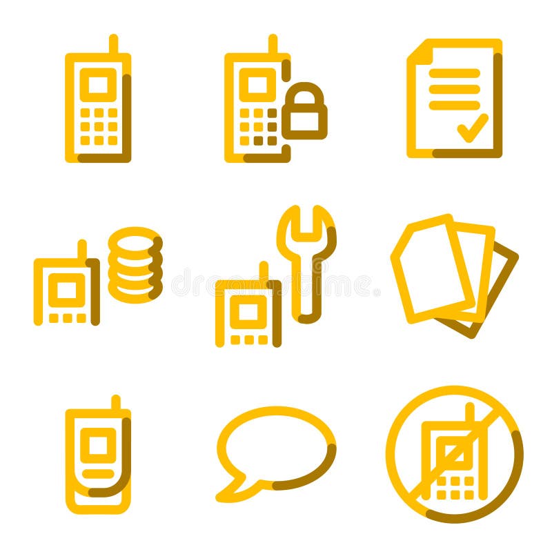 Mobile phone 2 icons stock vector. Illustration of button - 6286906