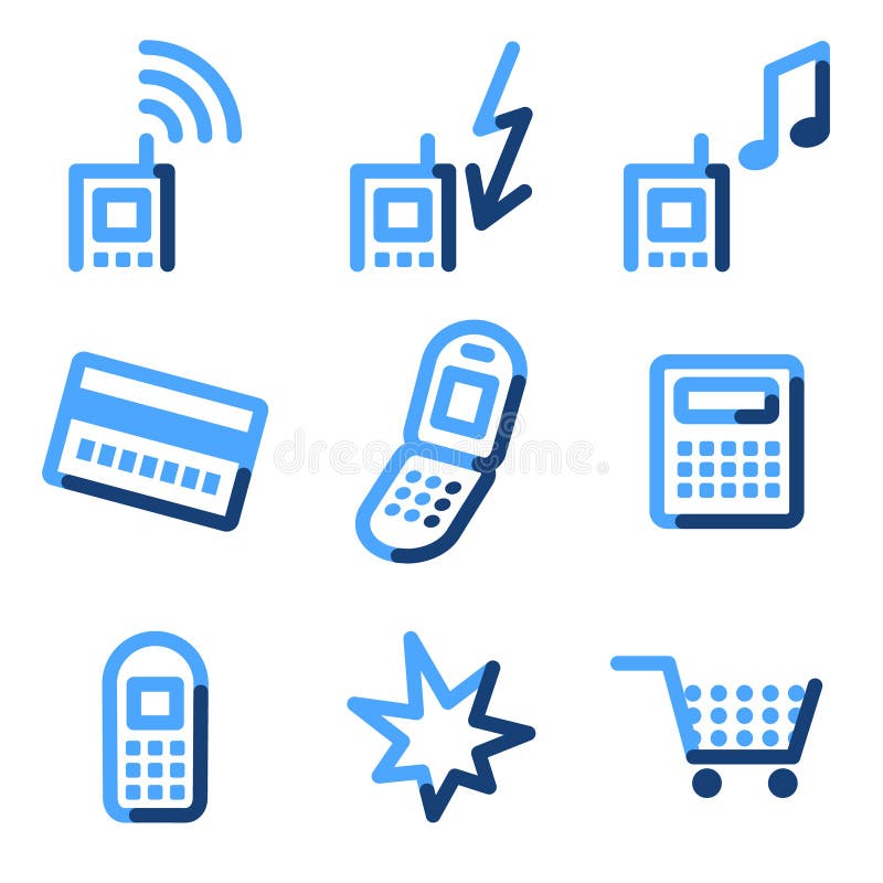 Mobile phone icons stock vector. Illustration of mobile - 6286900