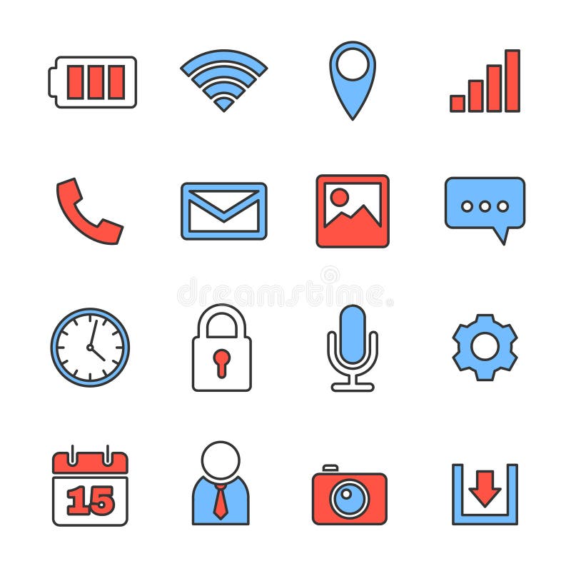 Phone Icons, Telephone Symbol Stock Vector - Illustration of graphic ...