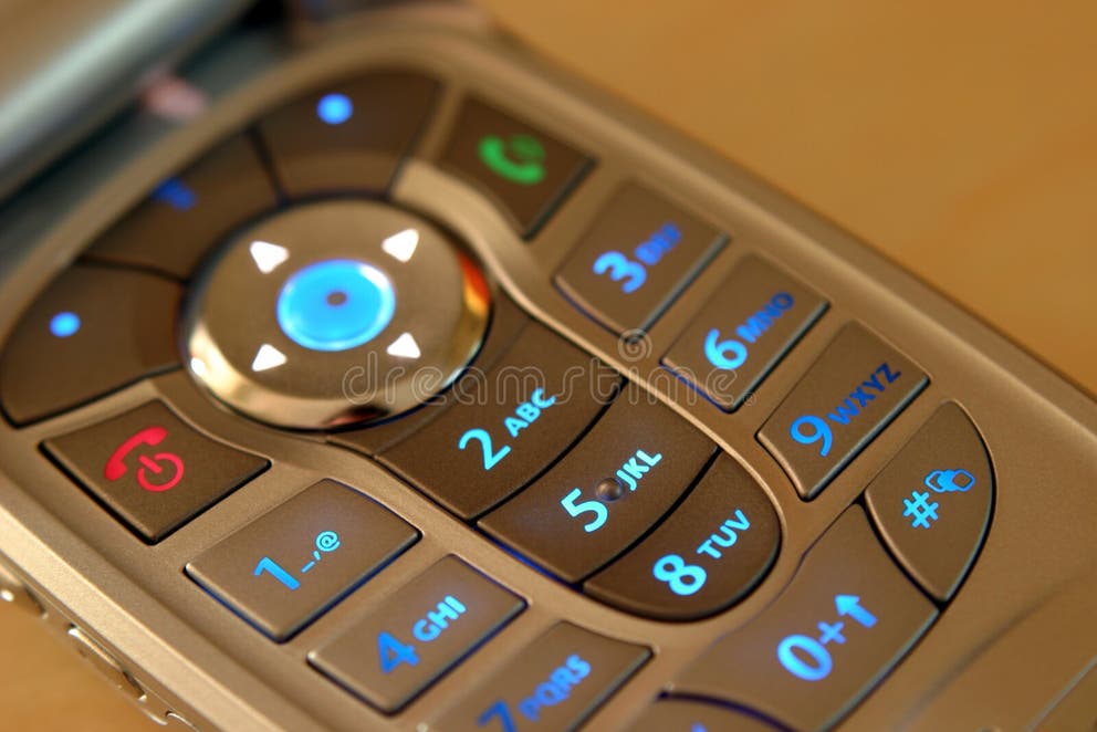 Mobile Phone, Illuminated Keypad Stock Photo - Image of modulation ...