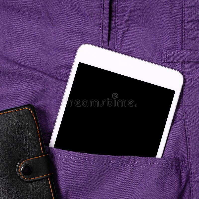 Mobile Phone with Important Message on Fablic with Notebook and ...