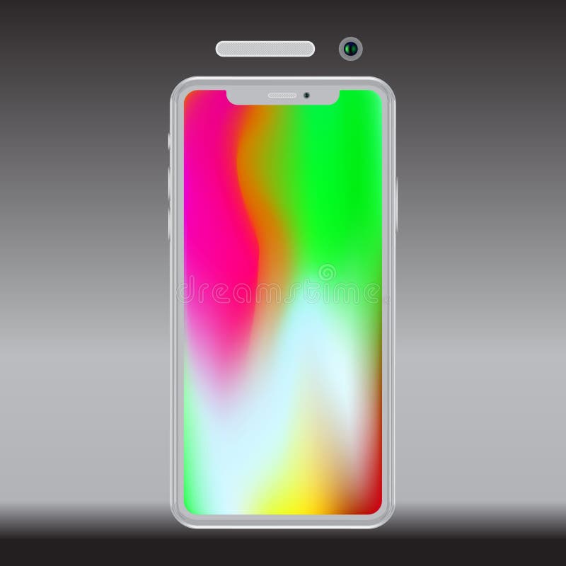 The Back of a Mobile Phone and a Vertical Flash Camera in Detail Stock ...