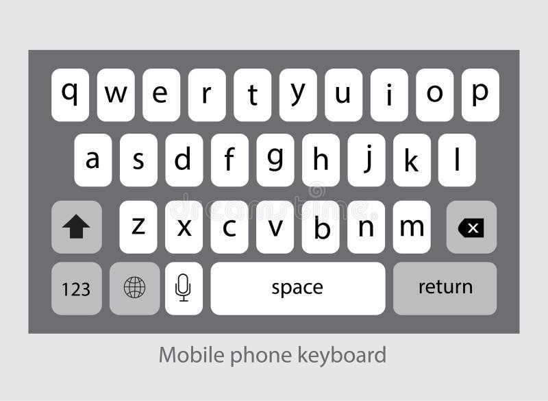 Mobile phone keyboard stock vector. Illustration of presentation ...