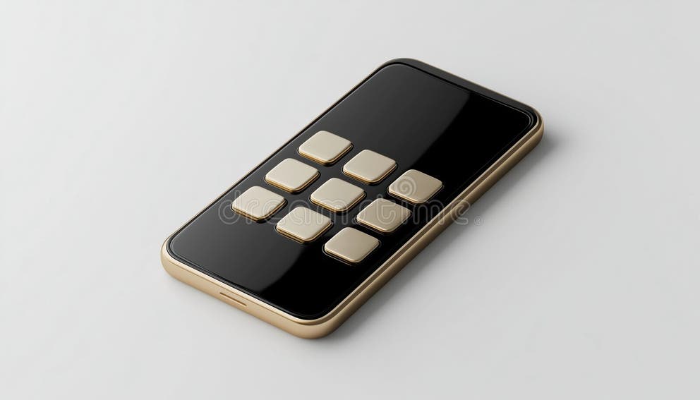 Mobile Phone Keypad Display with Numbers for Touchscreen Devices. White ...