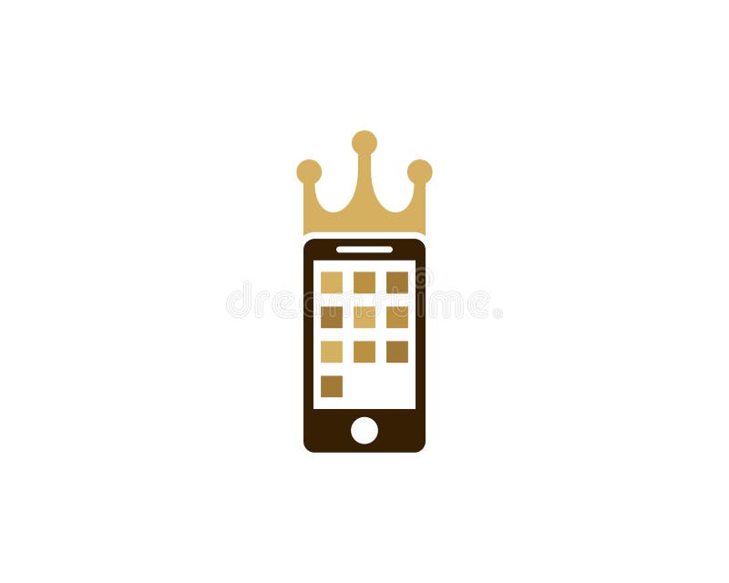 Mobile Phone King Icon Logo Design Element Stock Vector - Illustration ...