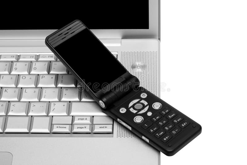 Mobile phone and laptop stock photo. Image of communications - 6850592
