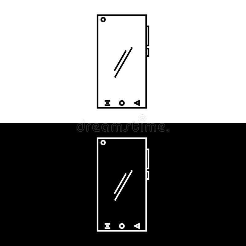 Mobile Phone Line Icon stock vector. Illustration of outline - 300218940