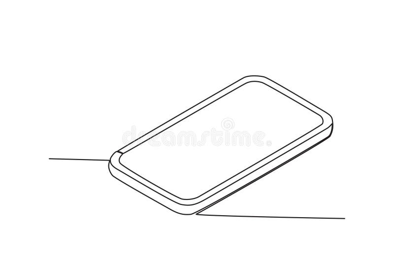 A Mobile Phone is Located at an Acute Angle Stock Vector - Illustration ...