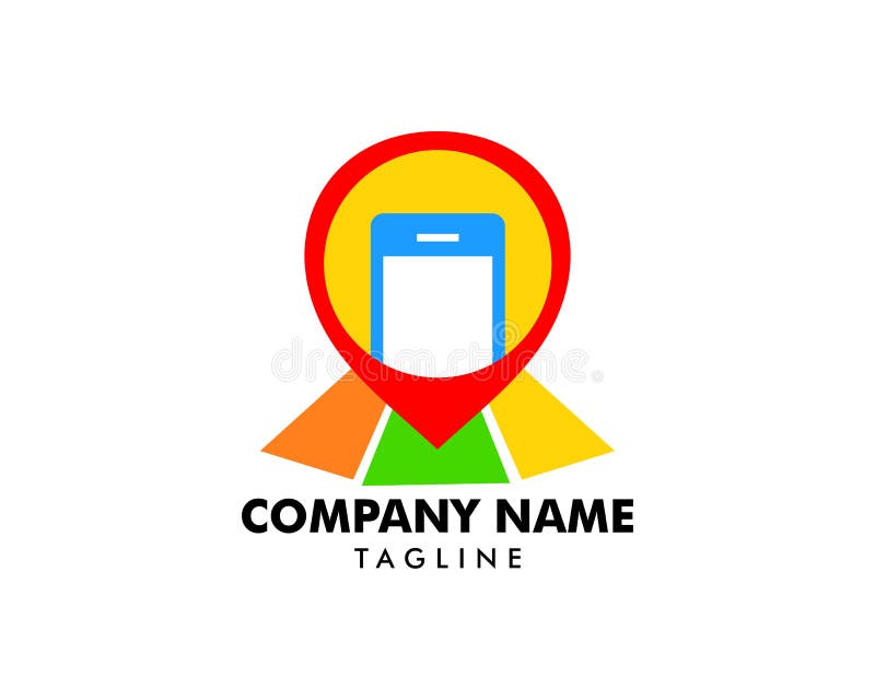 Mobile Phone Location Vector Logo Template Concept Illustration Stock ...