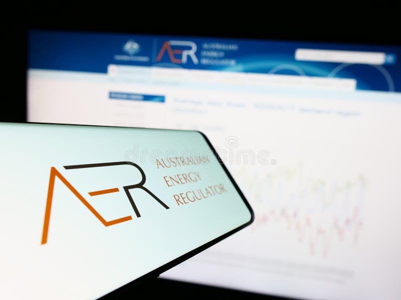 Mobile Phone with Logo of Authority Australian Energy Regulator (AER ... Mobile Phone with Logo of Authority Australian Energy Regulator (AER ...