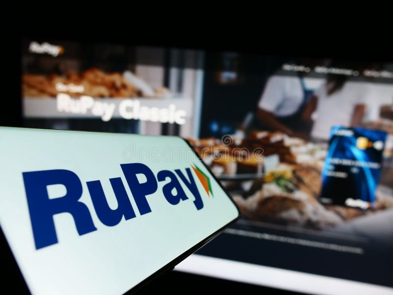 Mobile Phone with Logo of Indian Payment System RuPay on Screen in ...