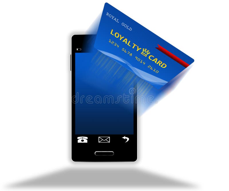 Mobile Phone with Loyalty Card Screen Stock Photo - Image of display ...