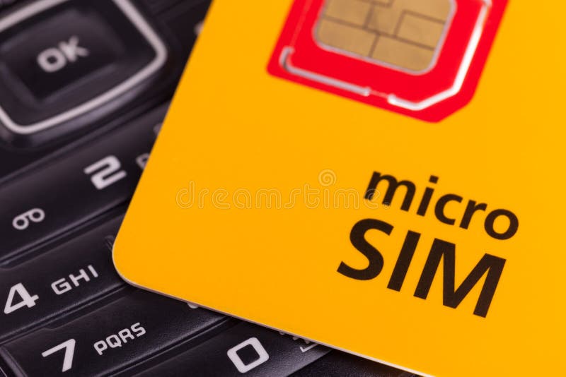 Mobile Phone with Micro Sim Card Stock Photo - Image of smart, cellular ...