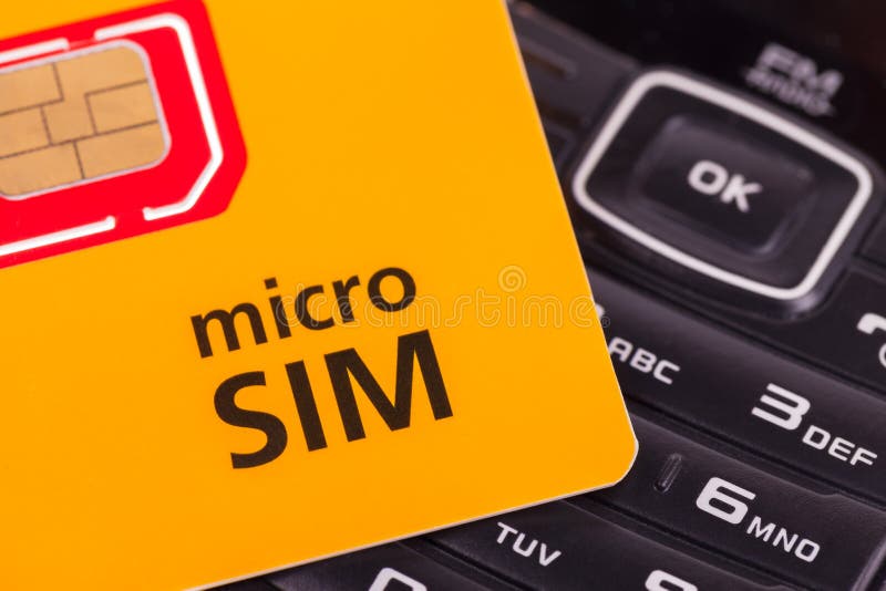 Mobile Phone with Micro Sim Card Stock Photo - Image of smart, cellular ...