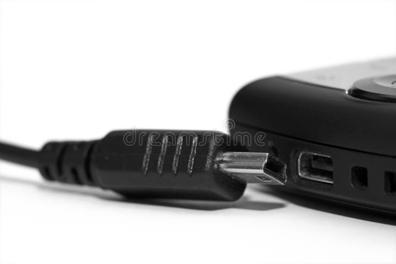 Mobile Phone and Mini Usb Cable Stock Photo - Image of phone ...