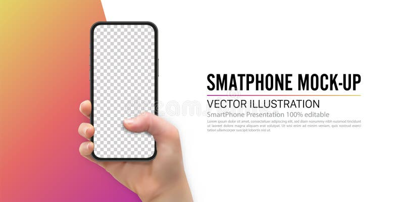 Mobile Phone Mockup Presentation, Vector Illustration Stock Vector ...