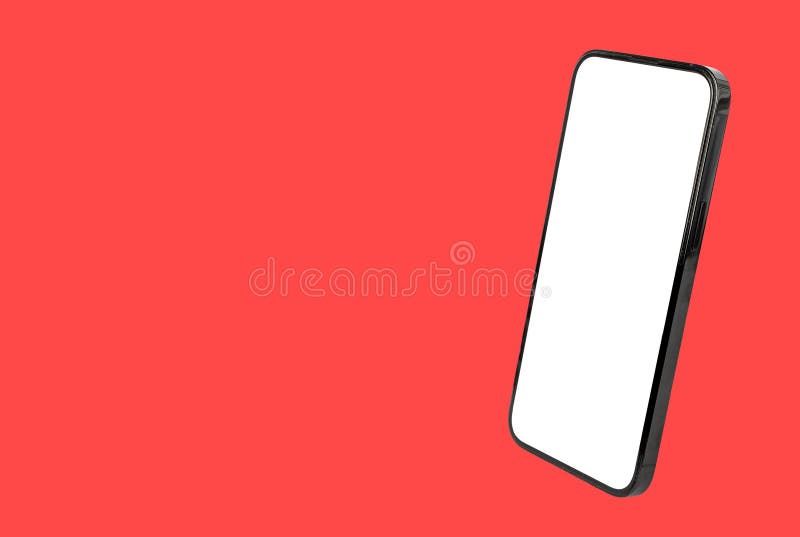 Mobile Phone Mockup, Smartphone Screen Banner Background Stock Image ...