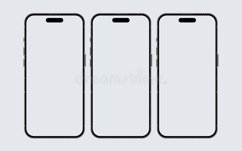 Mobile Phone Wireframe Dotted App Mockup Template Stock Vector ...