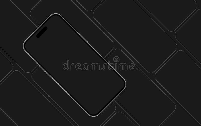 Mobile Phone Wireframe Dotted App Mockup Template Stock Vector ...