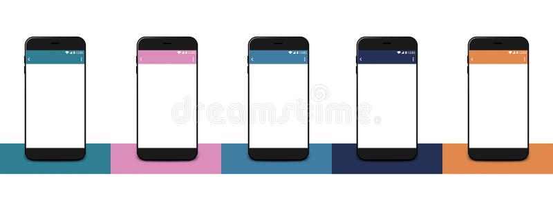 Mobile Phone Mockup Templates for Presentations - Different Vector ...