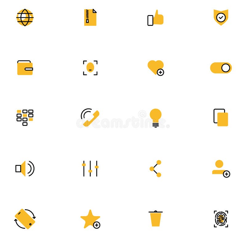 Mobile phone modes, icon stock vector. Illustration of icons - 258929265