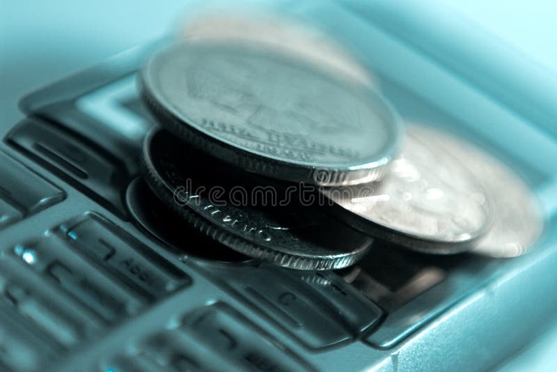 Mobile phone and money stock image. Image of cell, text - 3078803