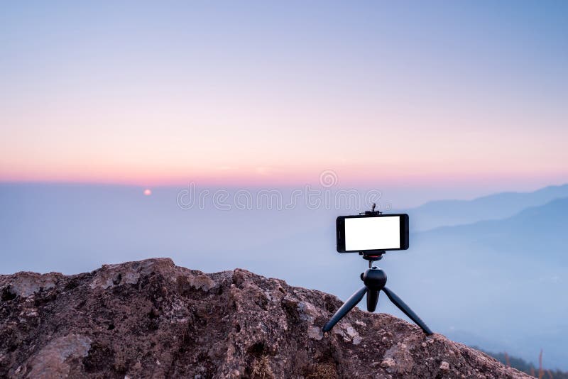 Mobile Phone in the Mountain Stock Image - Image of cellphone, mobile ...