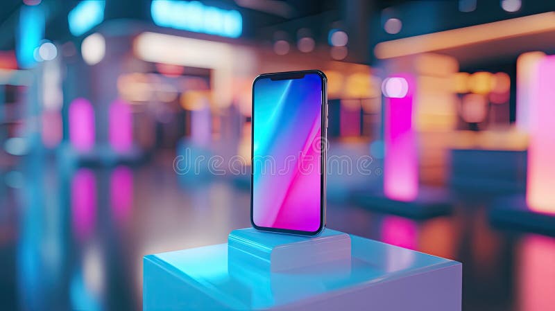 Mobile Phone Neon Light Stands Store Stock Photos - Free & Royalty-Free ...