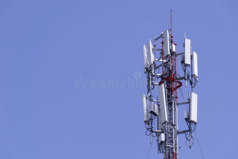 Mobile Phone Network Satellite for Expanding Internet Network. Stock ...