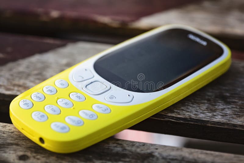 Mobile Phone Nokia 3310 Yellow on Table Editorial Stock Photo - Image ...