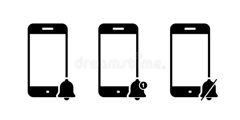 Mobile Phone Icon Alarm Stock Illustrations – 18,392 Mobile Phone Icon ...