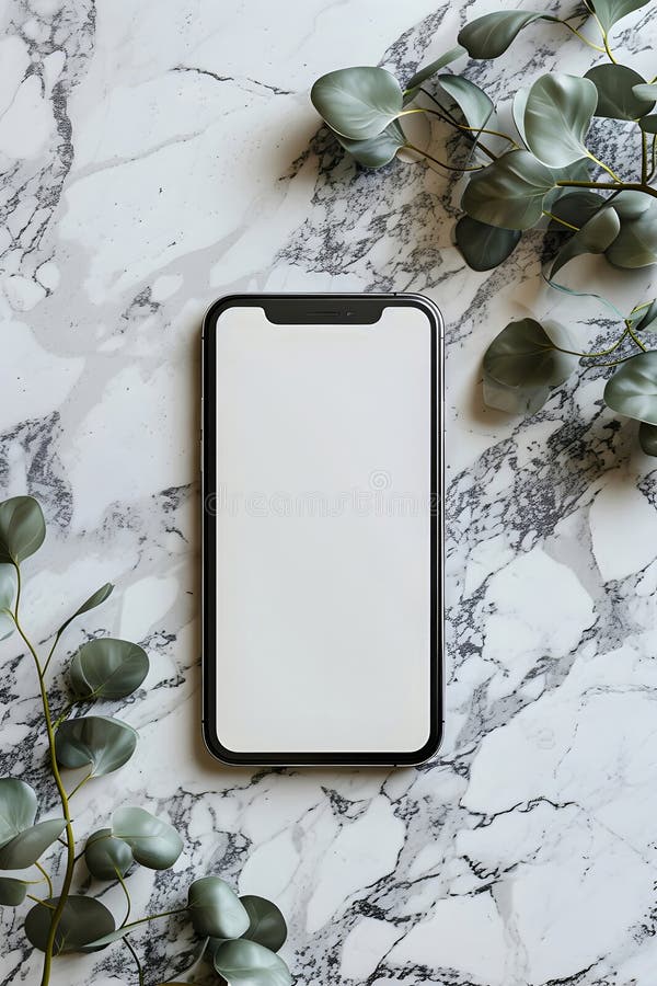 Mobile Phone on Office Table with Notepad and Coffee Cup. Smartphone ...