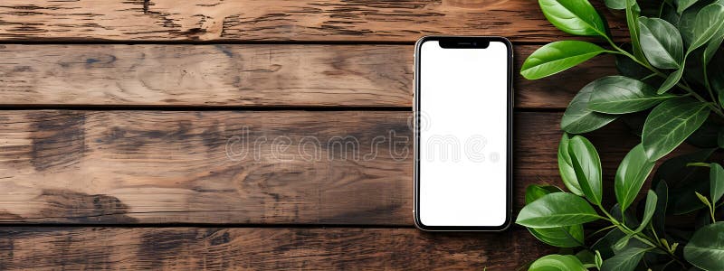 Mobile Phone on Office Table with Notepad and Coffee Cup. Smartphone ...