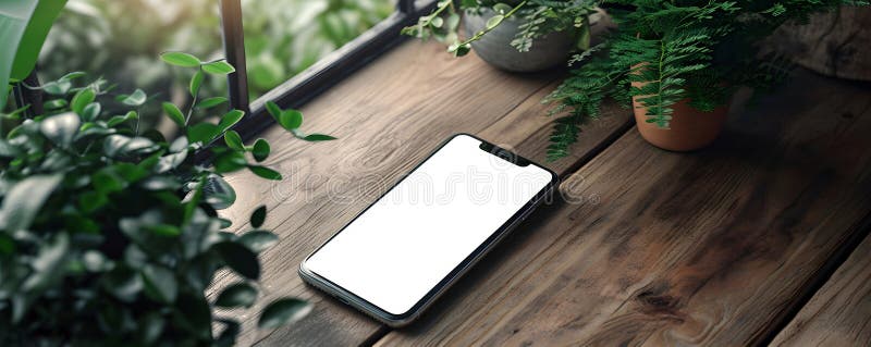 Mobile Phone on Office Table with Notepad and Coffee Cup. Smartphone ...