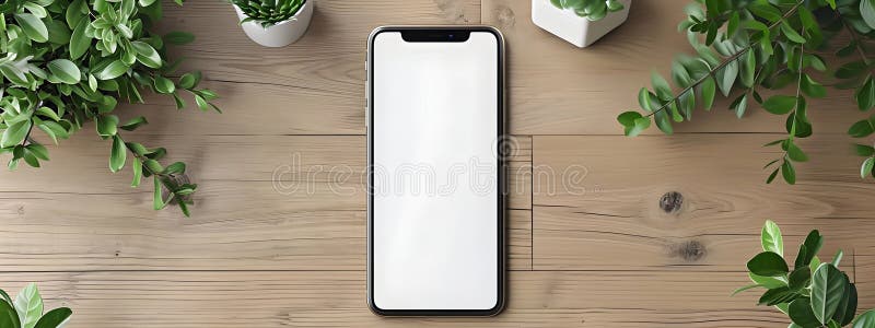 Mobile Phone on Office Table with Notepad and Coffee Cup. Smartphone ...