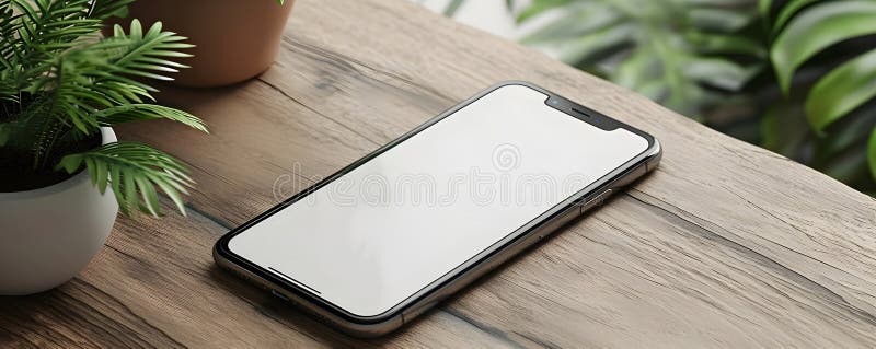 Mobile Phone on Office Table with Notepad and Coffee Cup. Smartphone ...